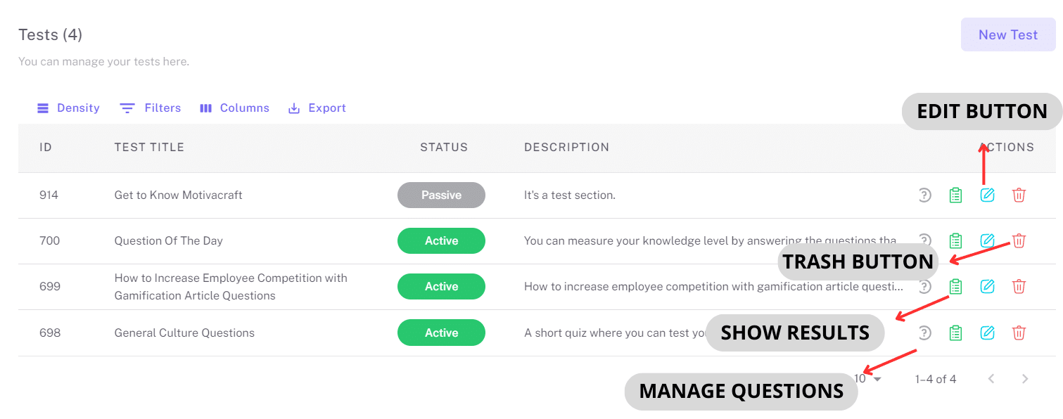 How can I view users test results? - Motivacraft Help Center